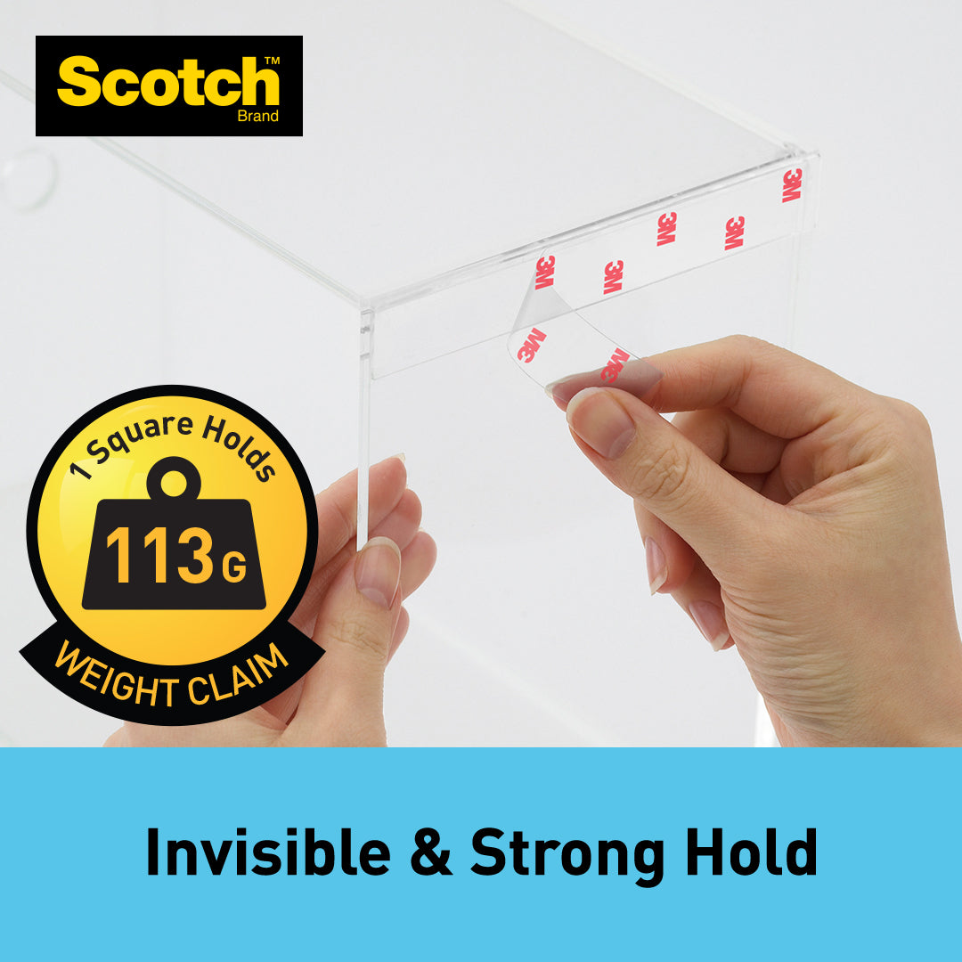 Scotch® 410-SQ16 Clear Double-Sided Mounting Squares, 16pcs – 1HomeShop.sg