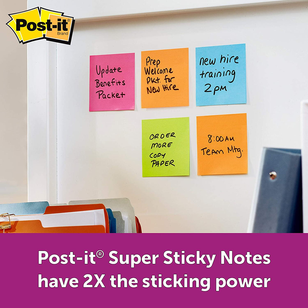 Post-it® 654-24SSAU-CP Super Sticky Notes Cabinet Pack, 24pads/box, 3X ...