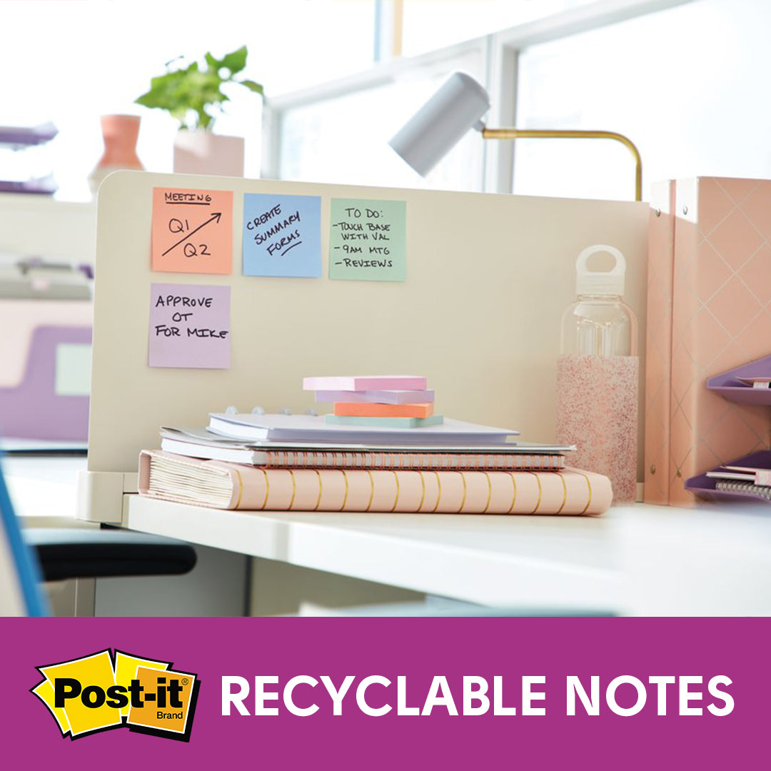Post-it® 654-5SSNRP Super Sticky Recycled Notes, 3x3” – 1HomeShop.sg